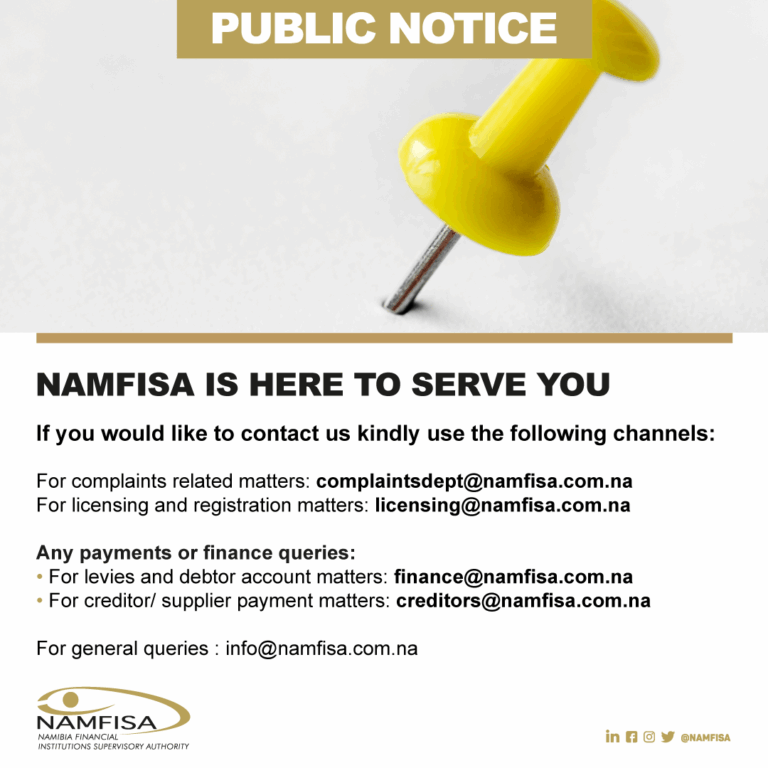 Public Notices - NAMFISA - Consumer Education